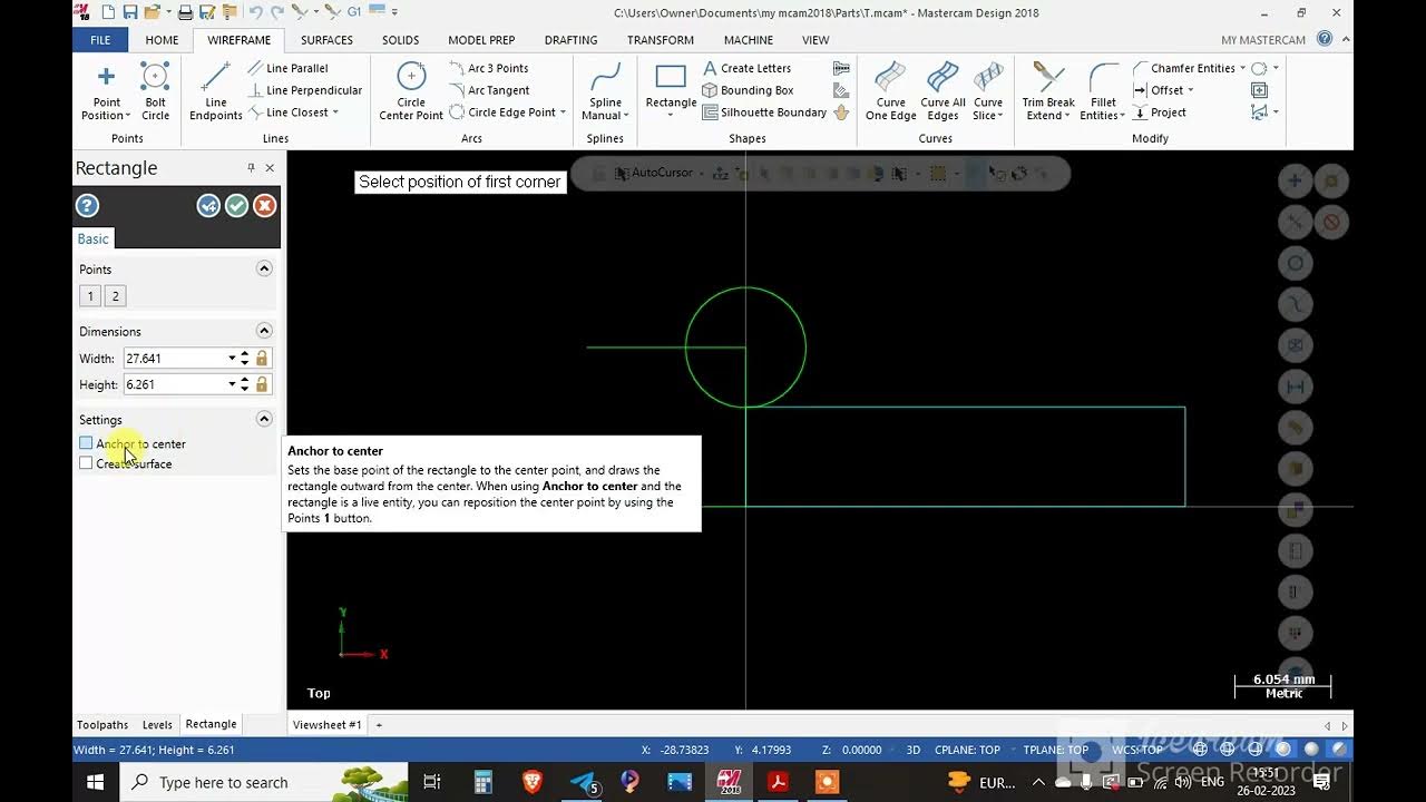 mastercam basic 1st - YouTube