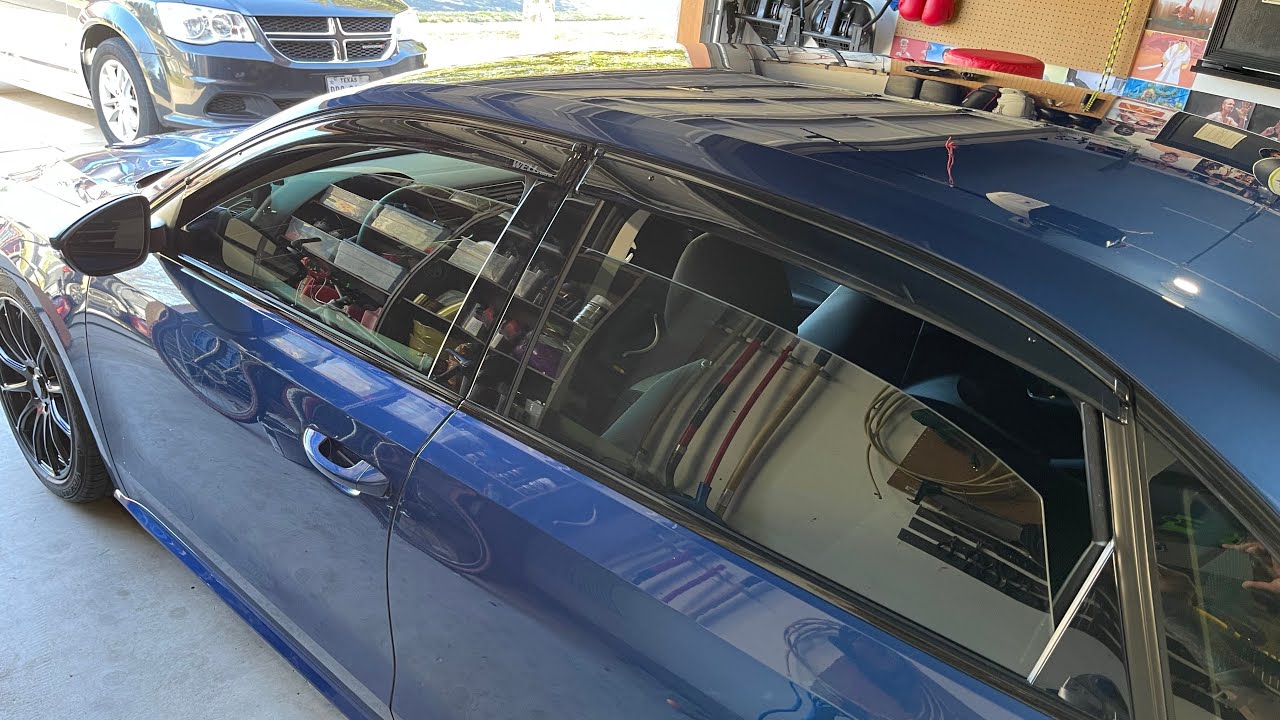 WELLvisors window deflectors install- rain guard -Volkswagen Passat 1 ...