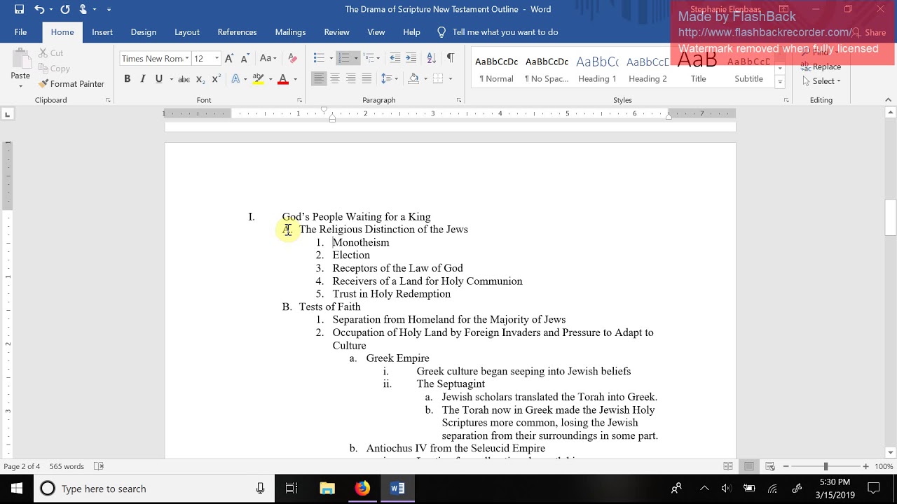 How to Edit Outlines with Windows 10 - YouTube