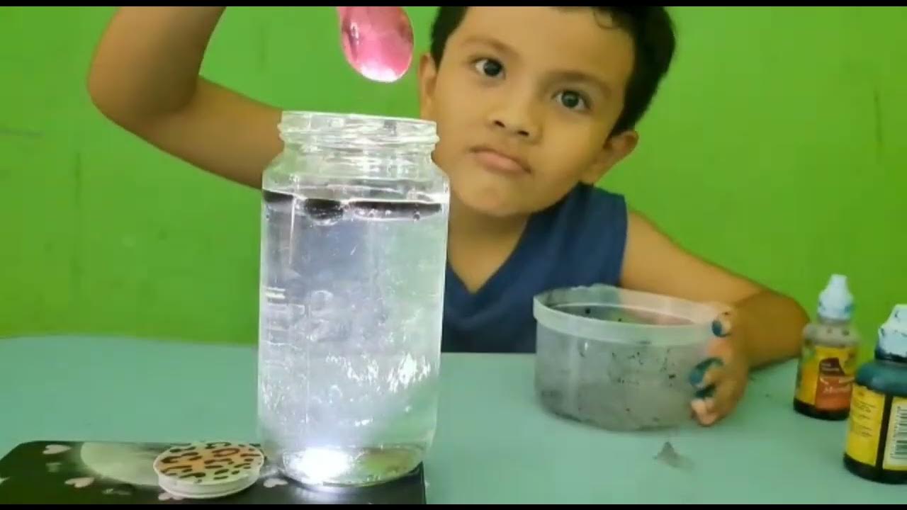 Eksperimen anak, Kembang api dalam air. - YouTube