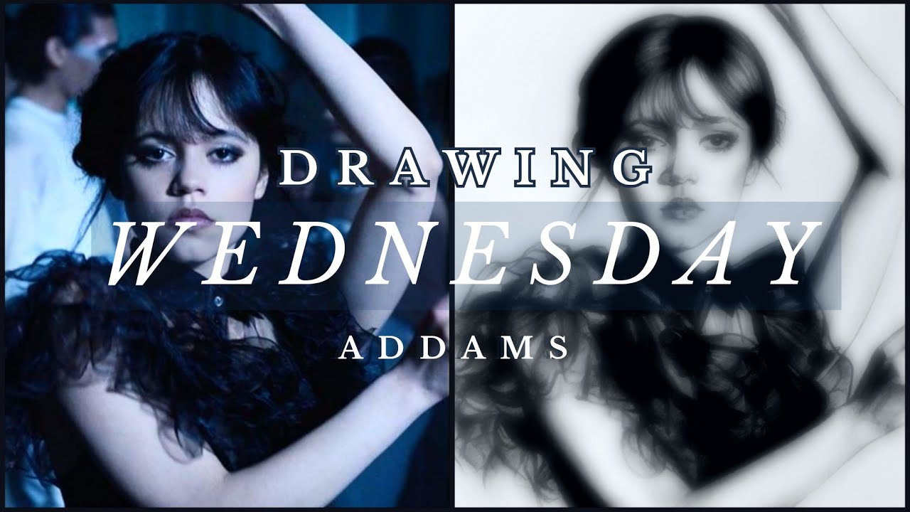 WEDNESDAY ADDAMS Drawing Tutorial | HELENA - YouTube