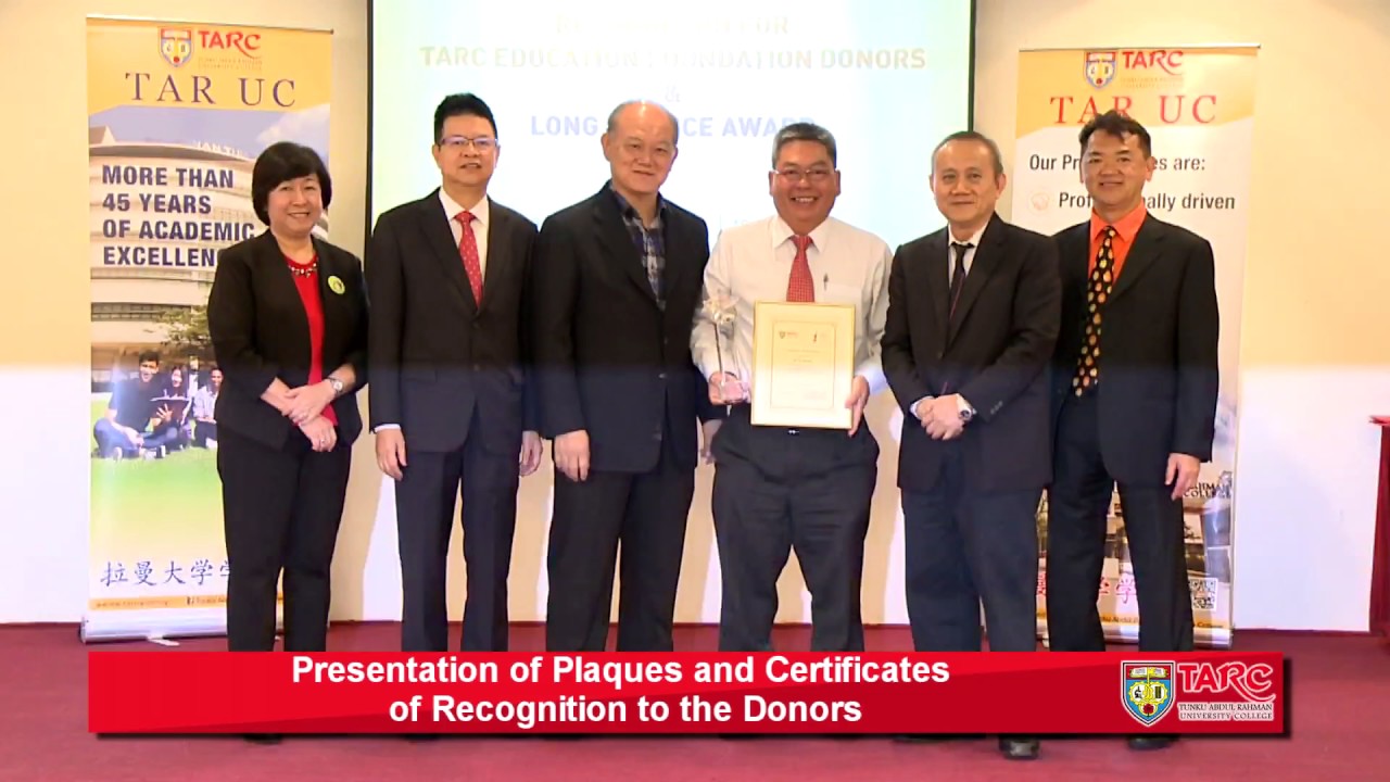 Recognition for TARC Education Foundation Donors & Long Service Award ...