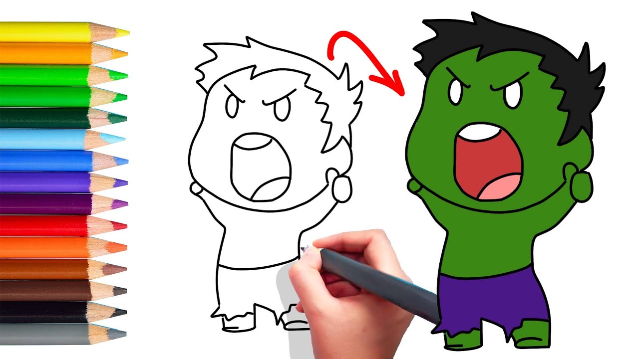 How To Draw a Hulk? easy step by step - YouTube
