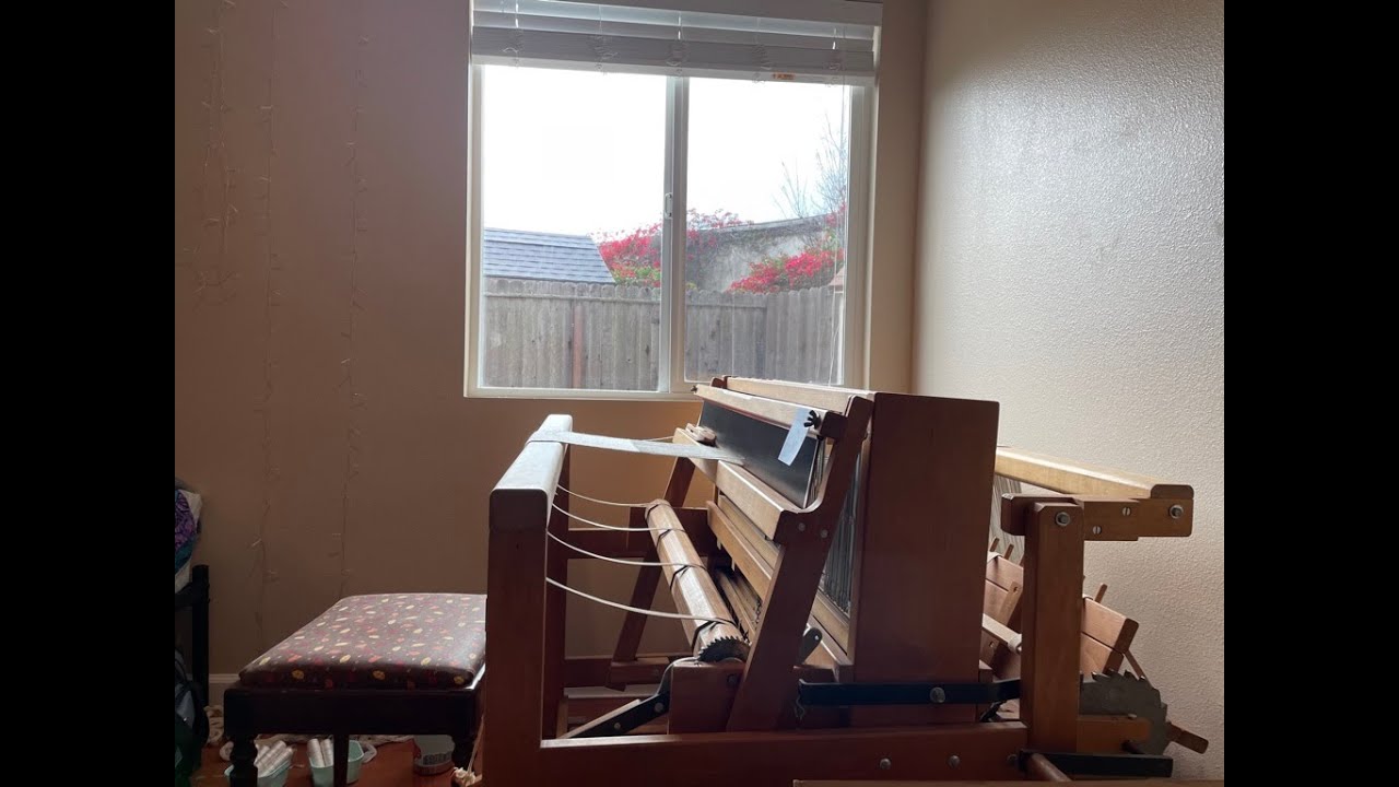 Weaving demo: silk scarves on a Gilmore loom - YouTube