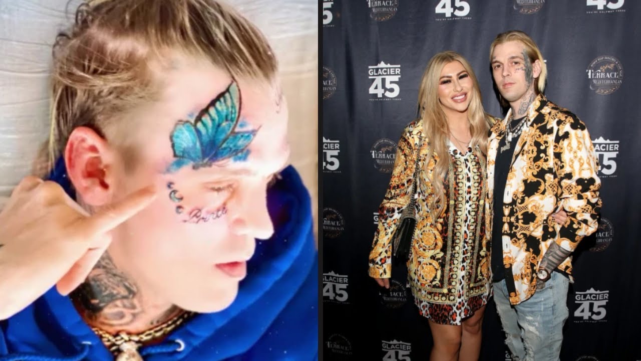 Aaron Carter shows off giant butterfly face tattoo in honor of late ...
