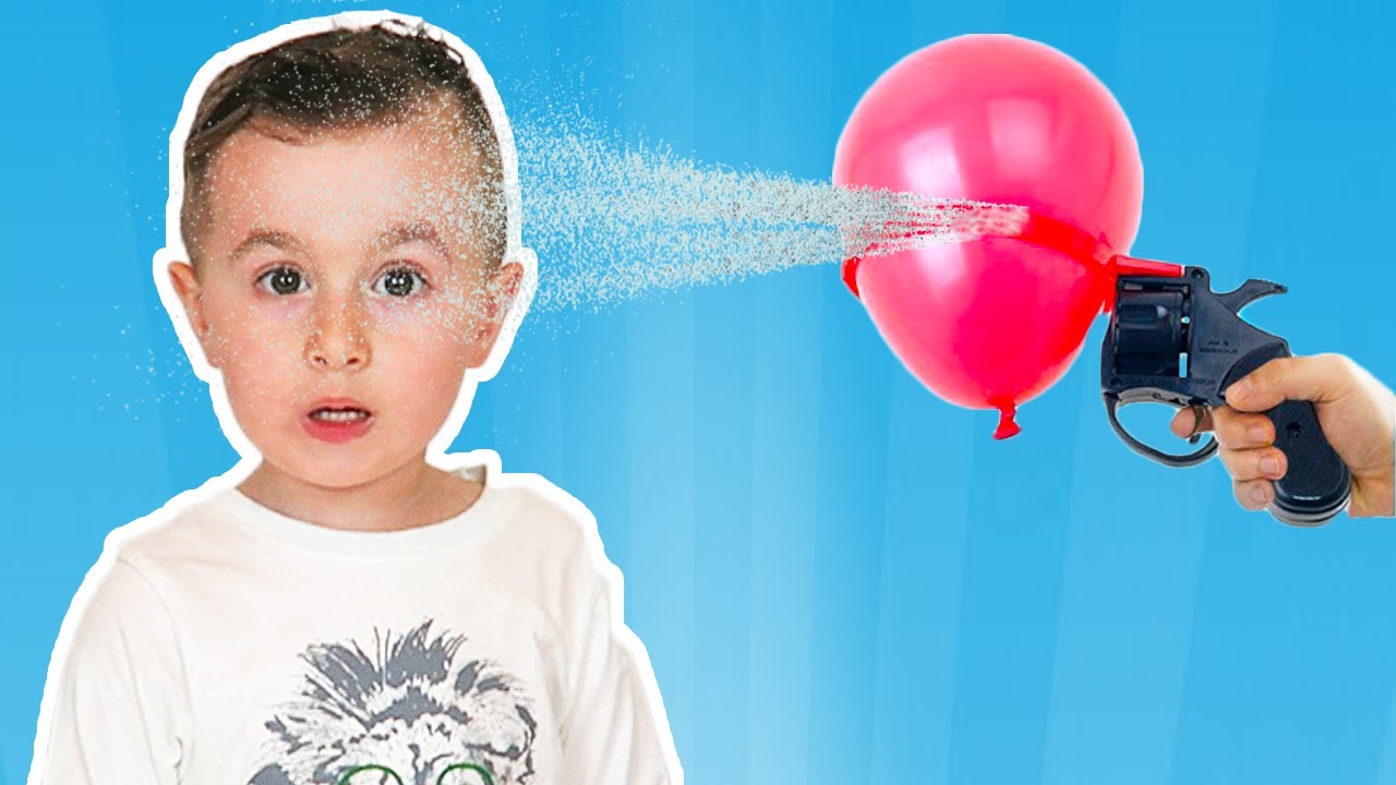 RULETA RUSEASCA Balon cu Apa in CAP Challenge Video Pentru Copii ...