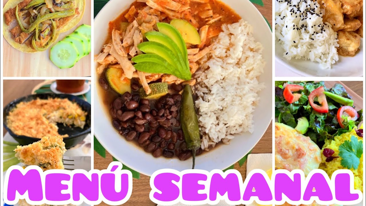 MENÚ SEMANAL | IDEAS DE COMIDAS CASERAS | BY VISAN - YouTube