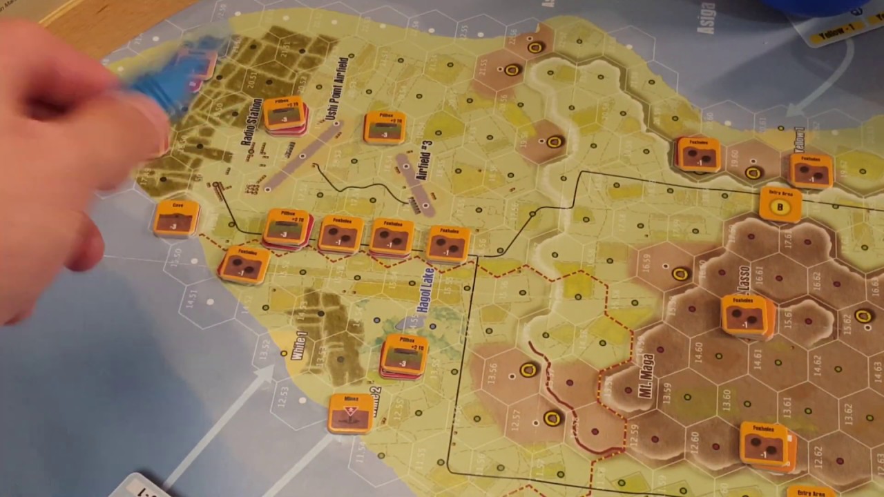 Compass Games Tinian:TFB Playthrough Scenario 1 Jig Day 7am - YouTube