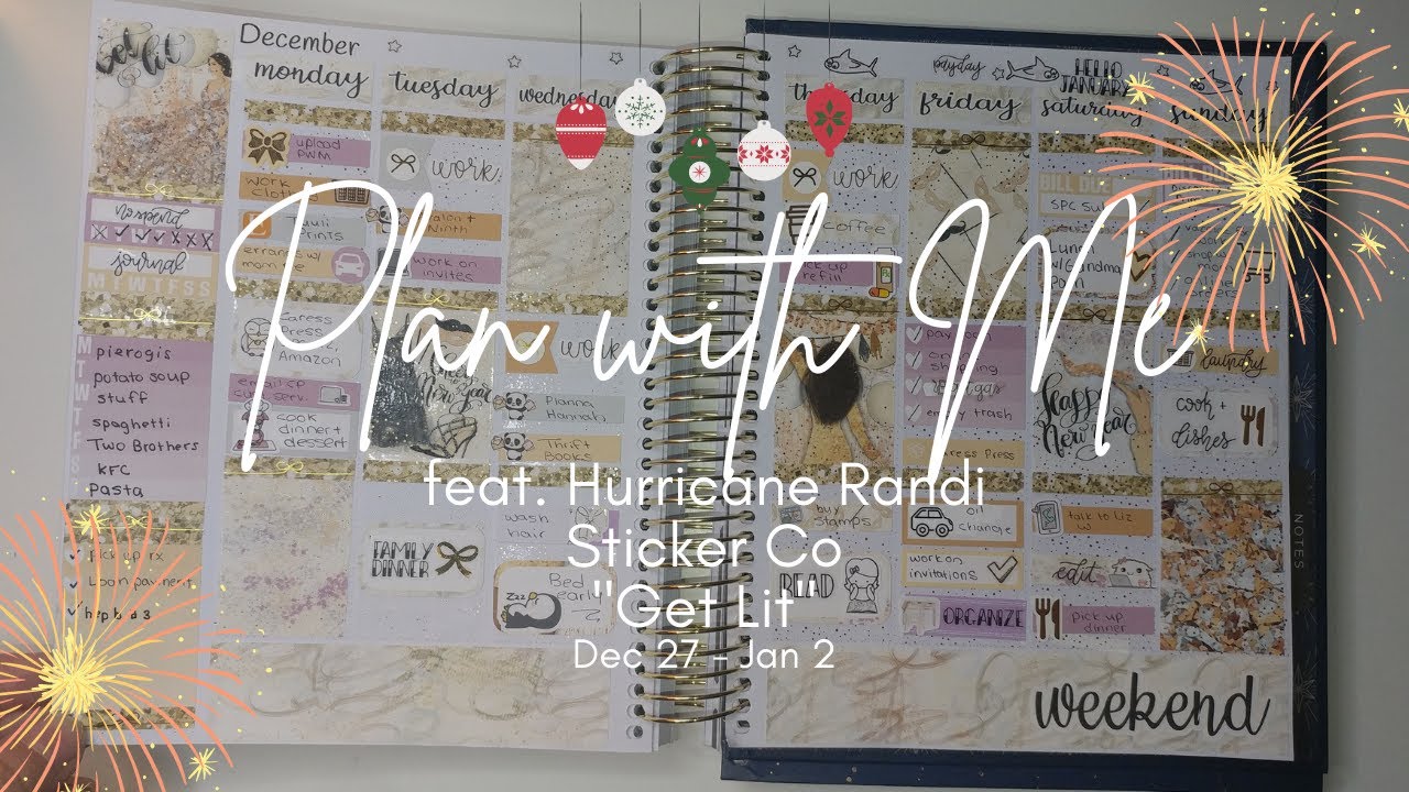 Plan with Me feat. Hurricane Randi Sticker Co "Get Lit" - YouTube