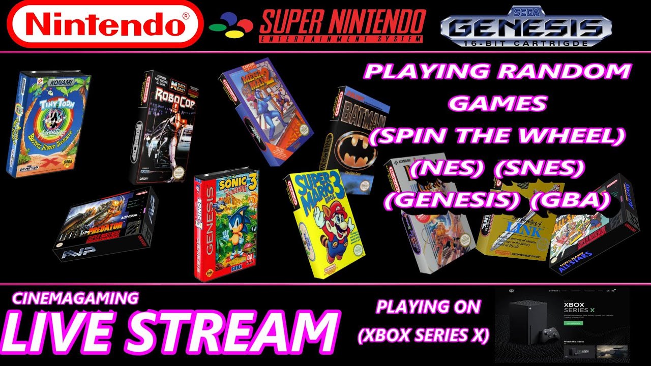 RETRO GAME NIGHT (SPIN THE WHEEL) NES, SNES, SEGA, GB (XBOX SERIES X ...
