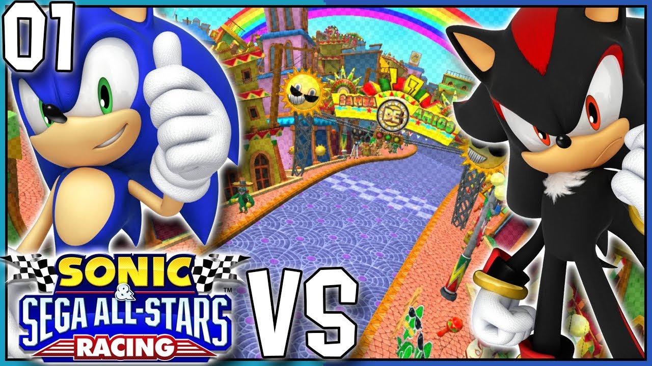 CHAO CUP! SONIC & SHADOW! Sonic and Sega All Stars Racing Split Screen ...