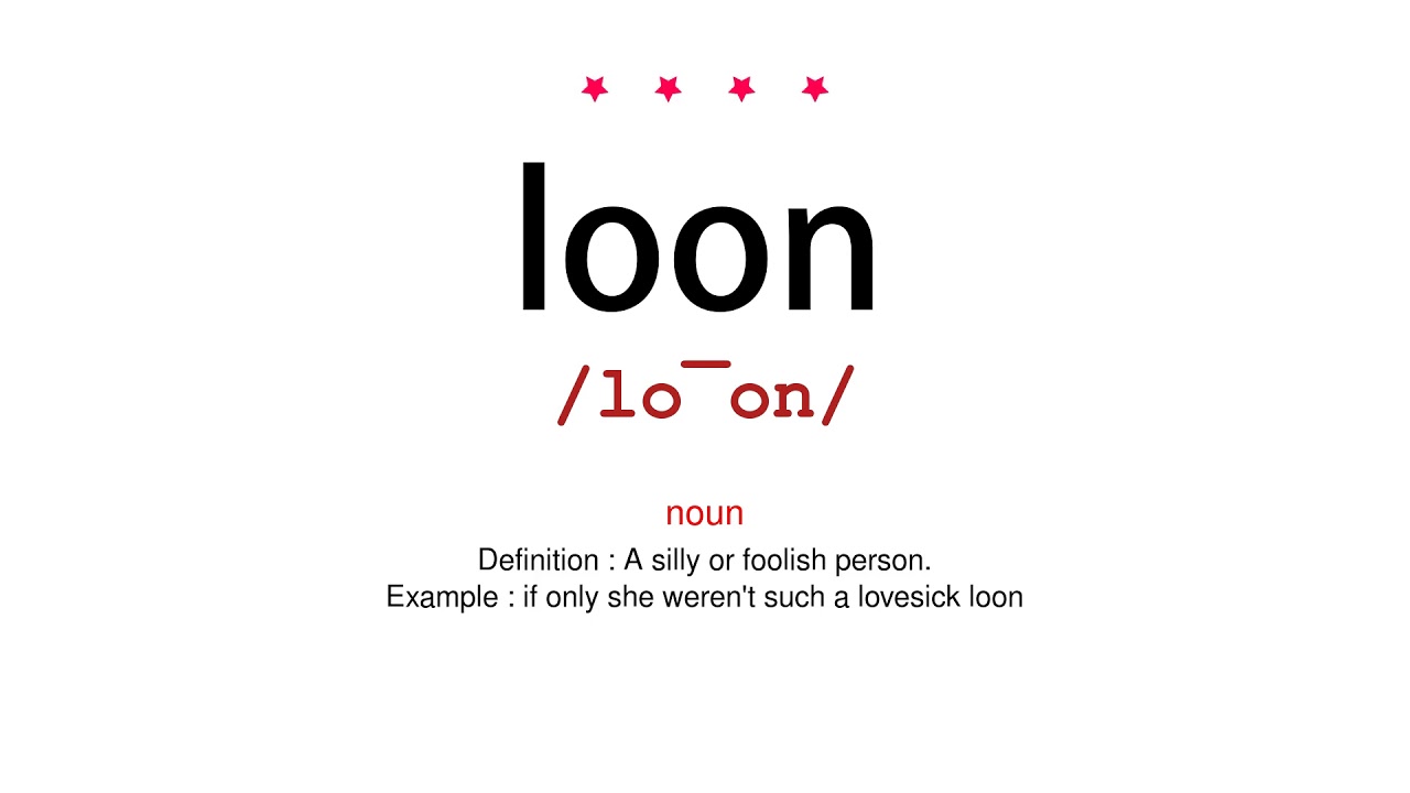 How to pronounce loon - Vocab Today - YouTube