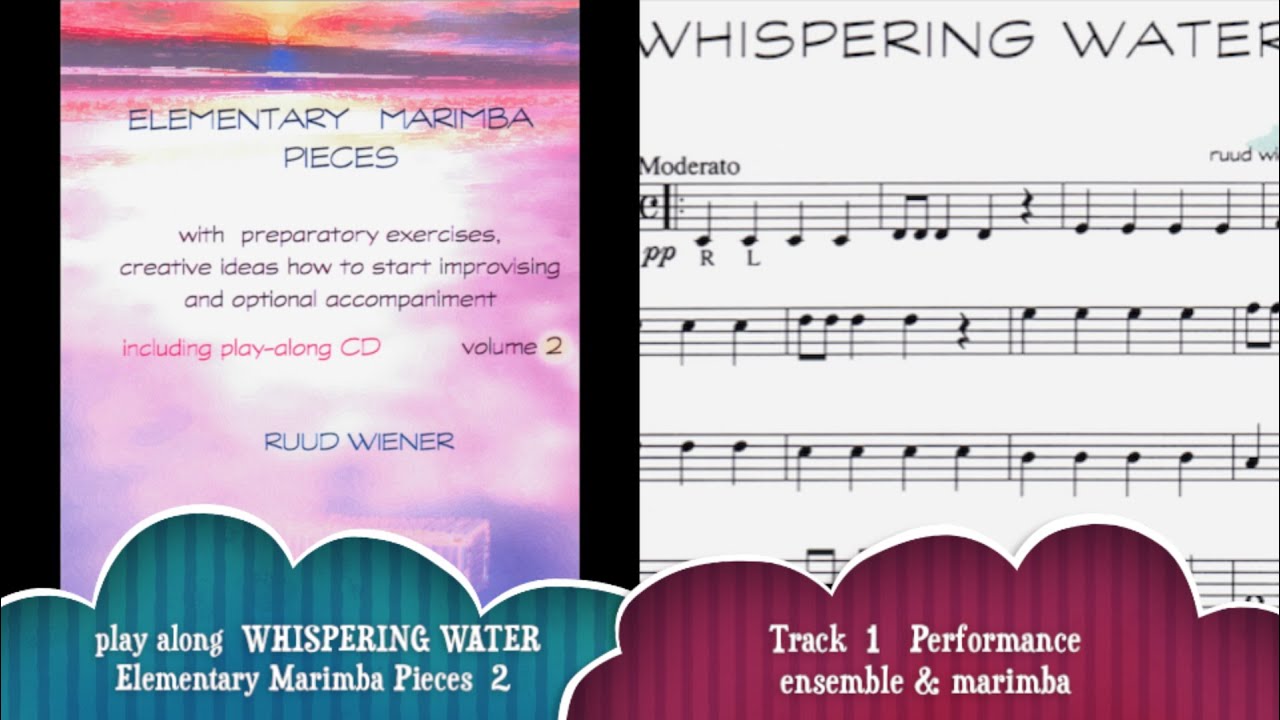 PLAY ALONG Whispering Water from Elementary Marimba Pieces vol 2 - YouTube