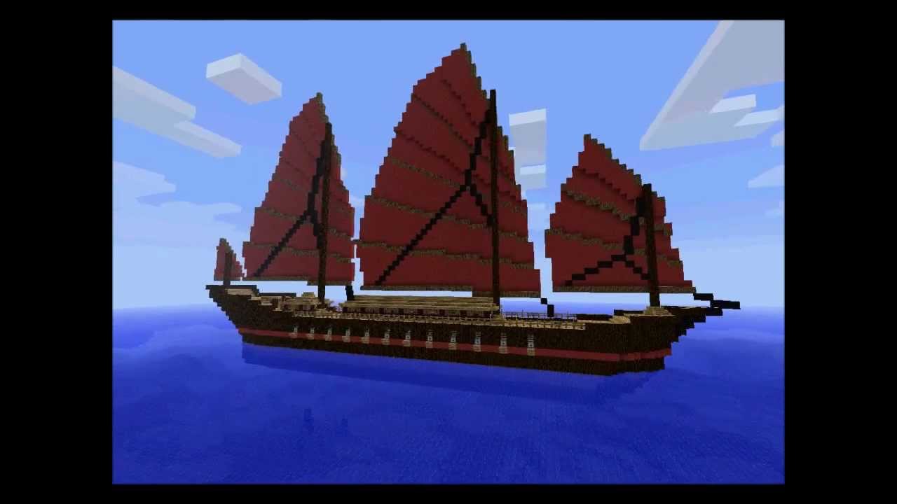 Minecraft Segelschiff - Eine Dschunke für Bellaza - YouTube