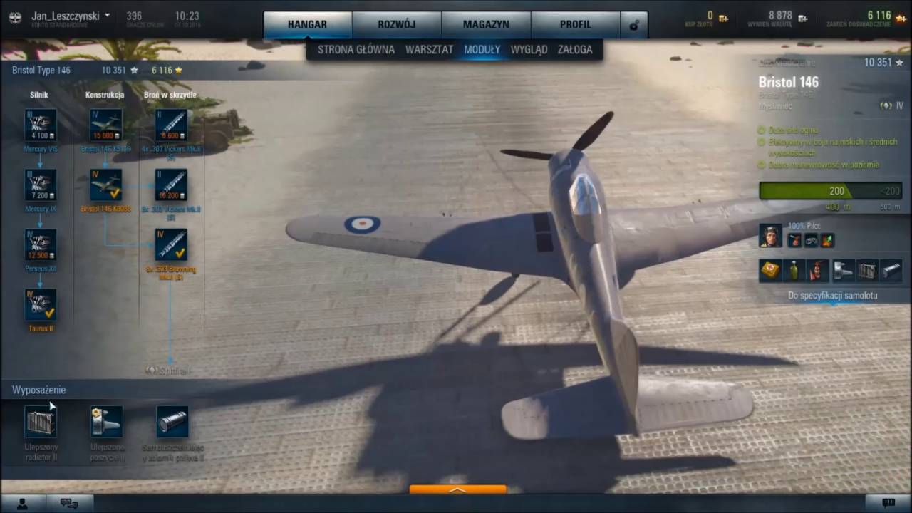 World of Warplanes gameplay. Odc 6. Tier IV Bristol 146. Hot or not ...
