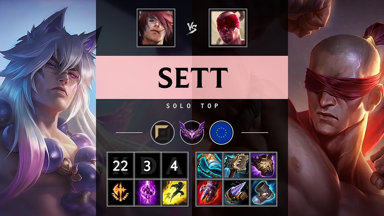 Sett Top vs Lee Sin: Legendary - EUW Master Patch 14.18 - YouTube