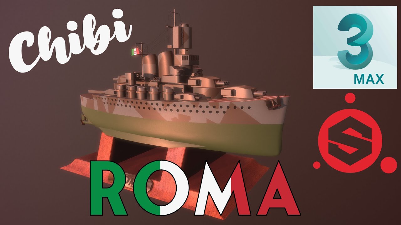 Chibi Battleship Roma - Modeling Timelapse - YouTube