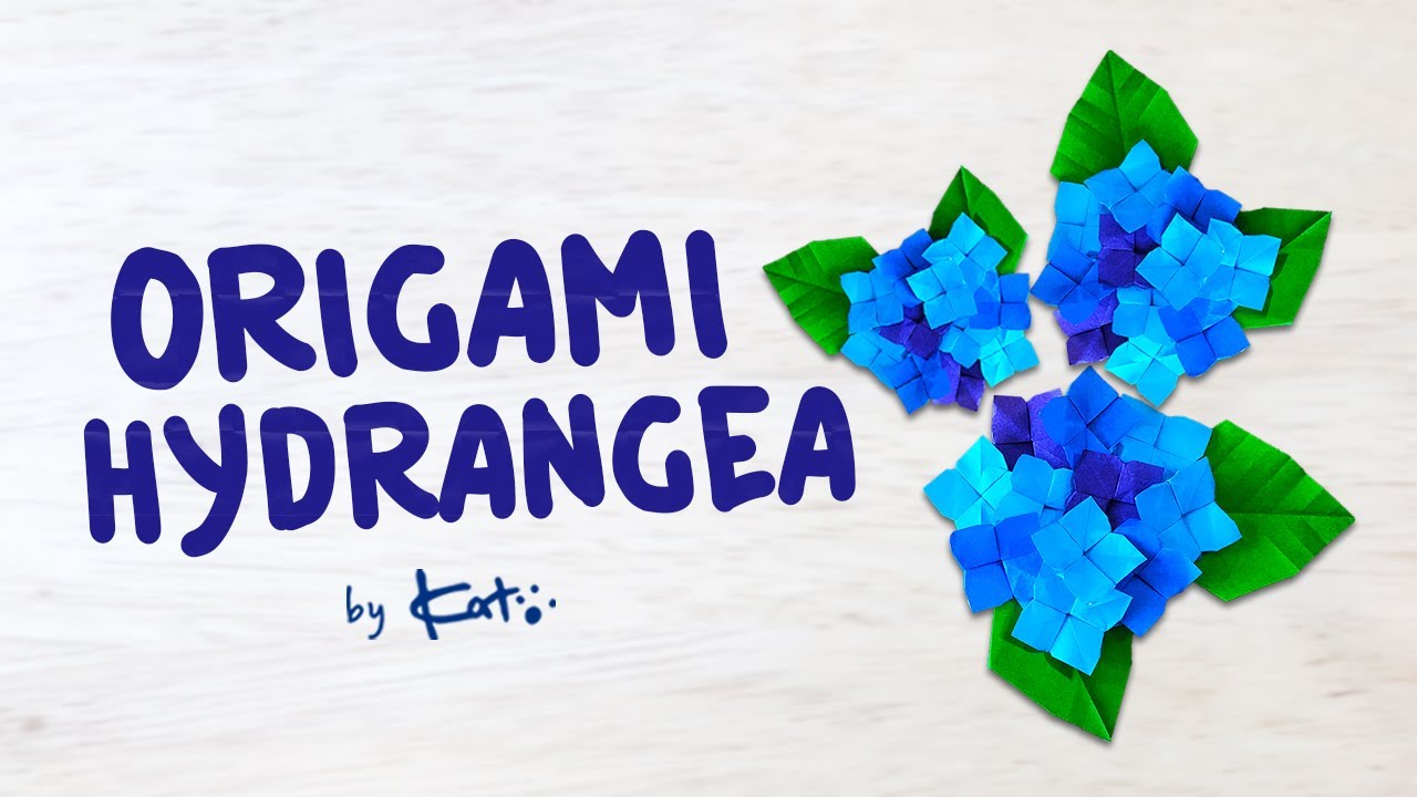 Origami Hydrangea Tutorial - YouTube