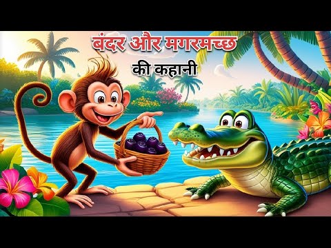 बंदर और मगरमच्छ की कहानी || bandar aur magarmach ki kahani | Hindi ...