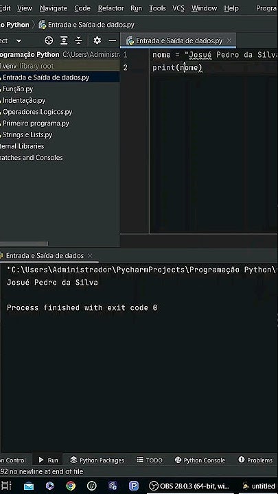 #shorts - Python: Trabalhando com entrada e saída de dado - YouTube