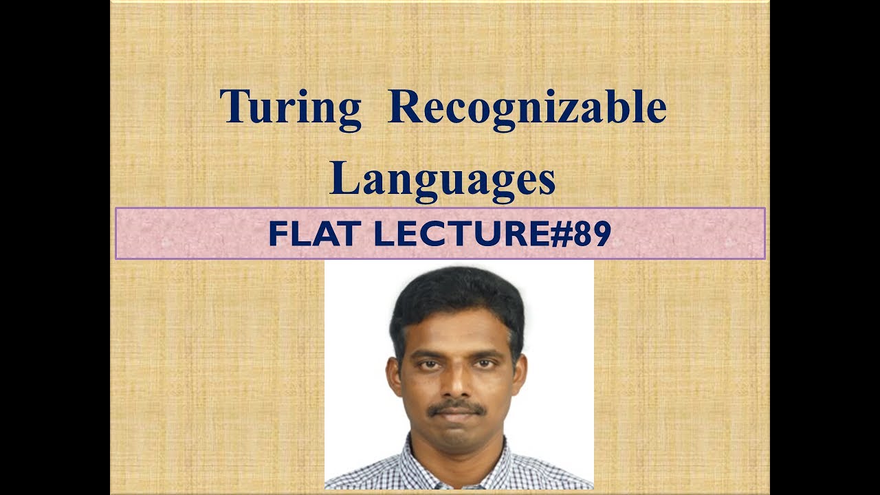 Turing Recognizable Languages-LECT#89 - YouTube
