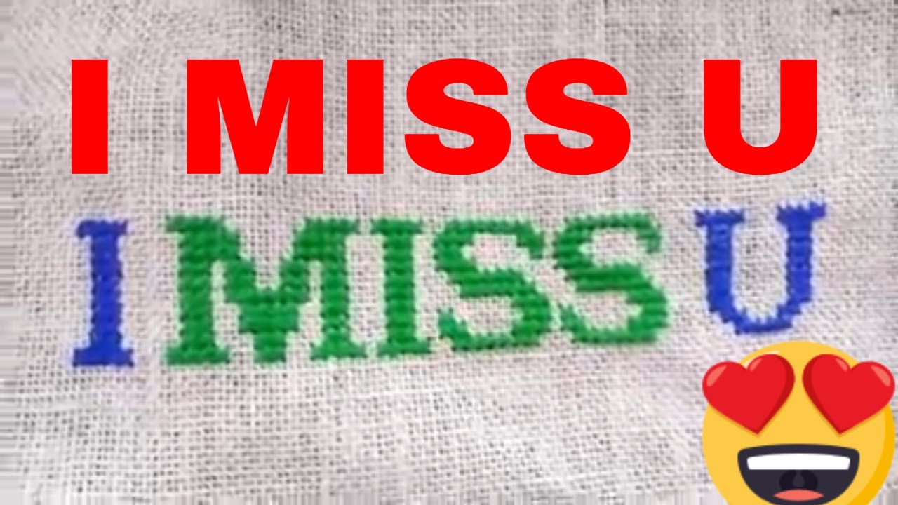 How To Make I MISS U Sitting mat design | woolen asan design || woolen ...