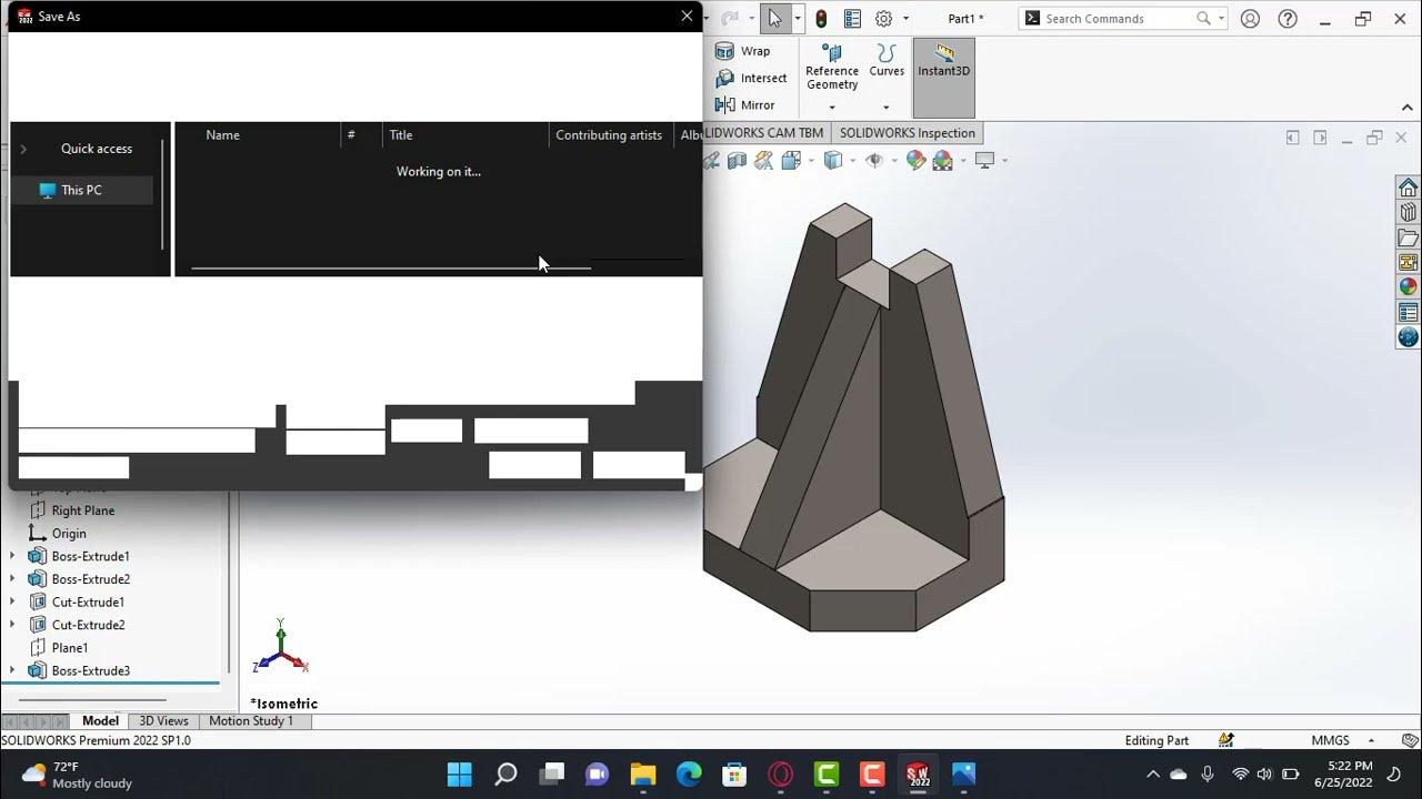 how to...Solidworks basics (importing sketch, drawing a 3D model and ...