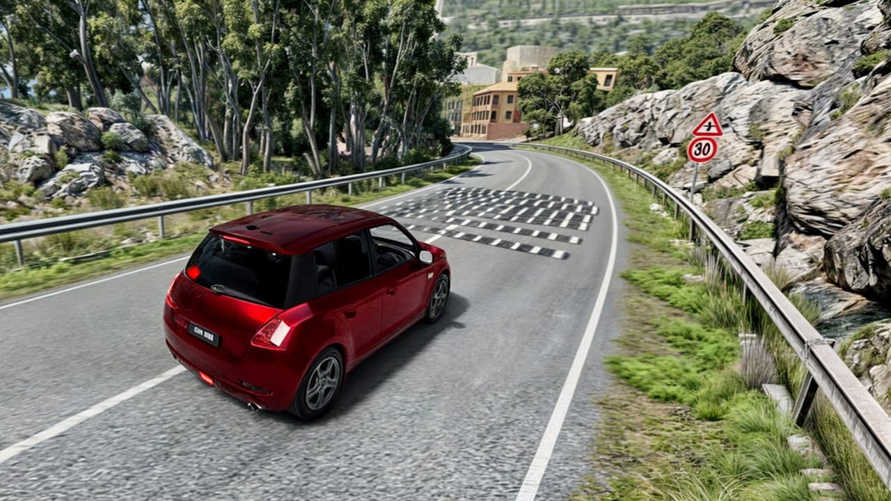 Indian swift vs speed bumps #1 BeamnG.drive #cars - YouTube