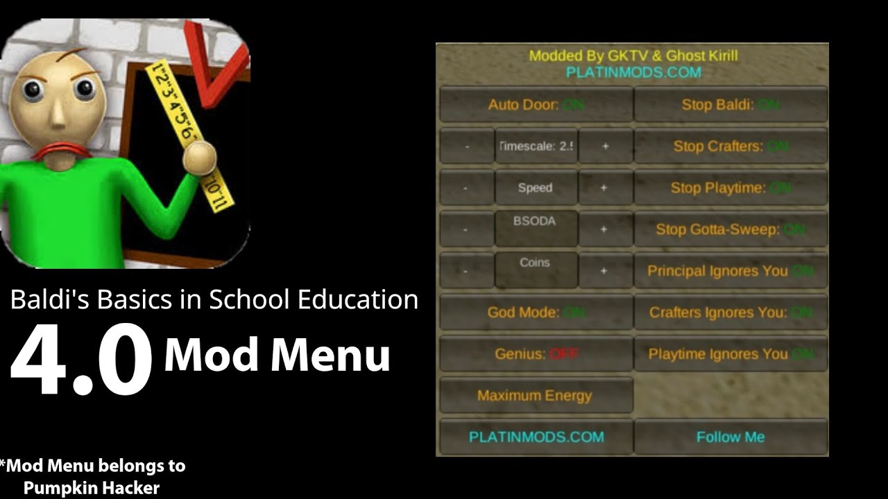 Baldi's Basics in School Education MOD MENU [Download Link + Gameplay ...
