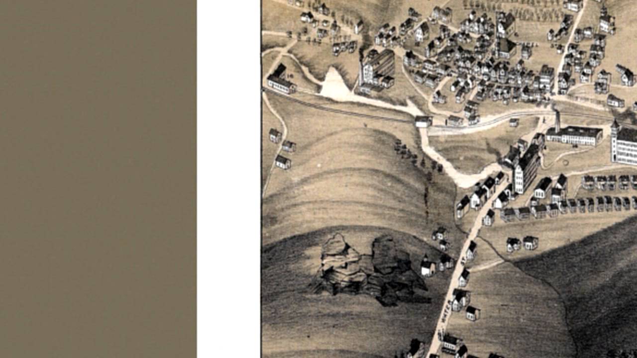 Warren Massachusetts 1879 Panoramic Bird's Eye View Map 7482 - YouTube