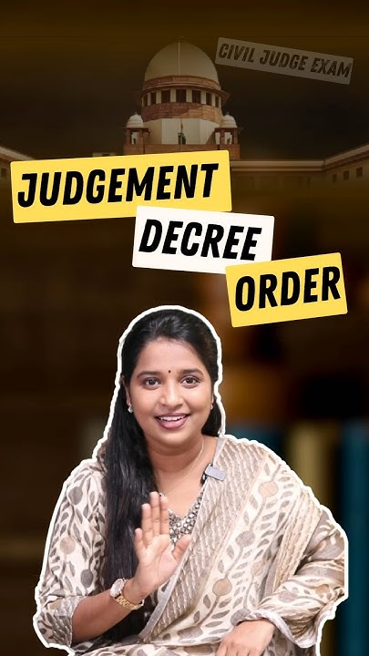 Judgement Decree order - YouTube