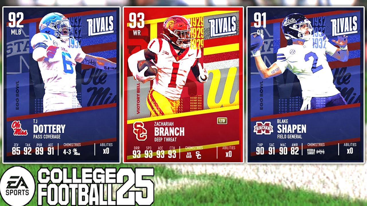 ANOTHER SET OF NEW RIVALS CARDS REVEALED! 93 ZACHARIAH BRANCH! COLLEGE ...