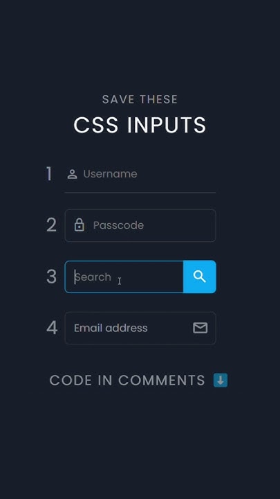 4 Input Designs For Fronted Developer Input Using Html And Css Codebrowser Input Youtube 1834