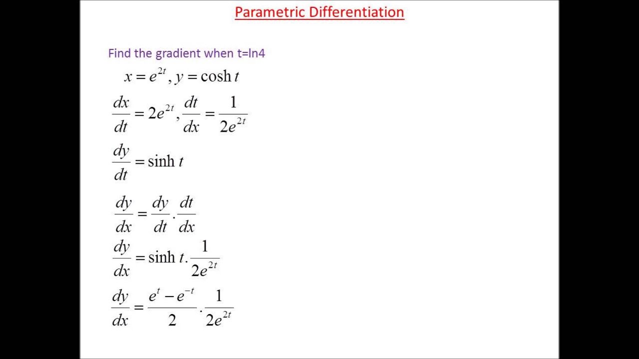 Parametric Differentiation Practice 2 Youtube