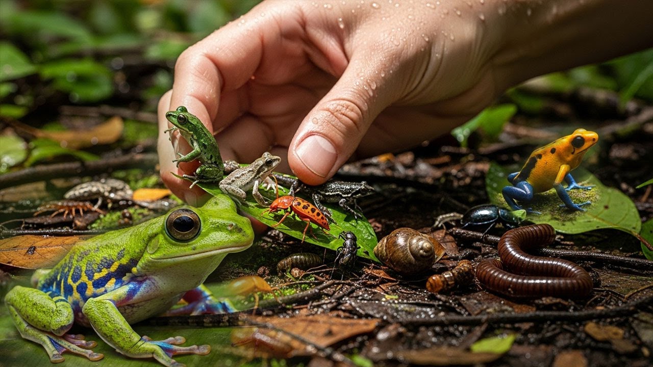 Hand Catching Amazing Frogs, Lizards & Insects - YouTube