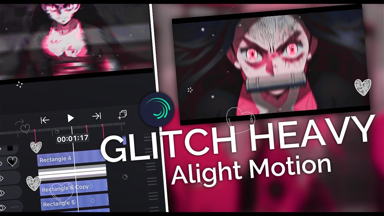 Tutorial Heavy Glitch / Glitchify Effect Like After Effect || Alight Motion AMV - YouTube