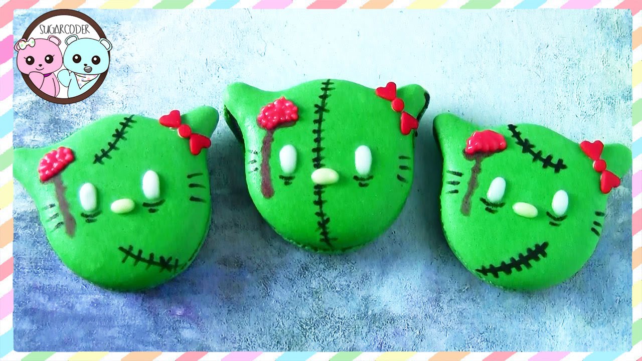 HELLO KITTY MACARONS, HELLO KITTY COOKIES, ZOMBIE MACARONS, HALLOWEEN ...