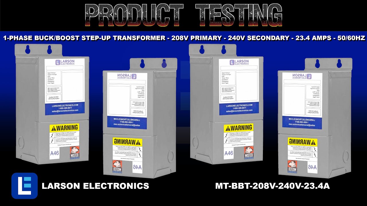 1-Phase Buck/Boost Step-Up Transformer - 208V Primary - 240V Secondary ...