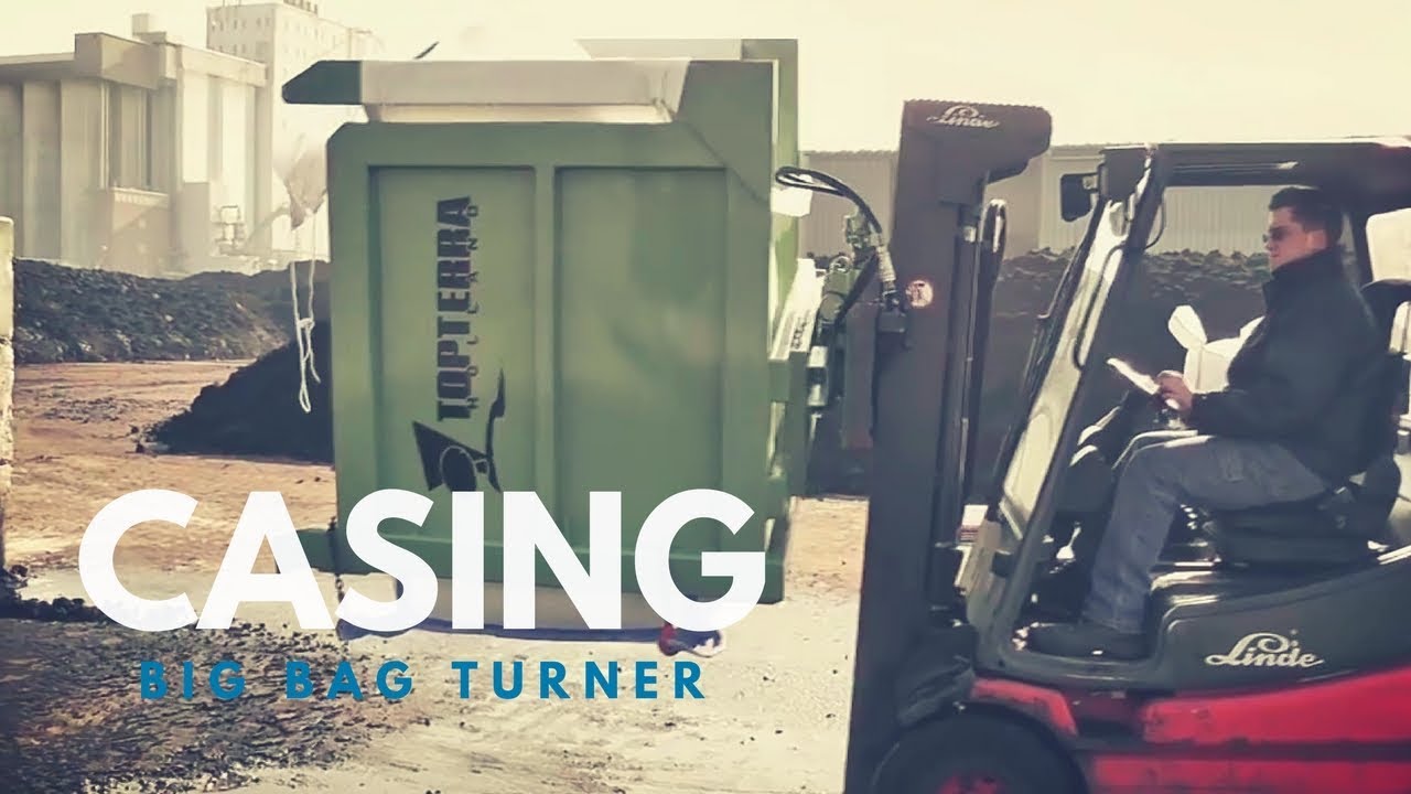 Mushroom Machinery - Easy to Use Casing Big Bag Turner - YouTube