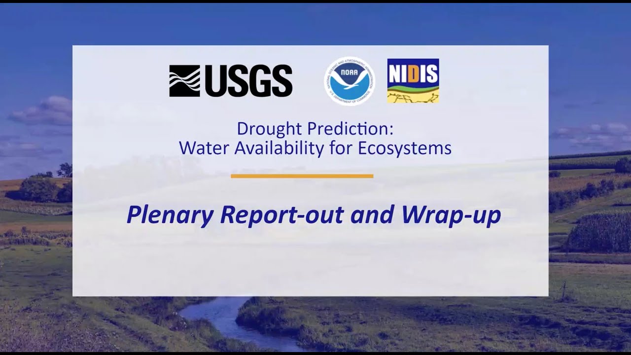 Drought Prediction and Water Availability Session: Water Availability ...