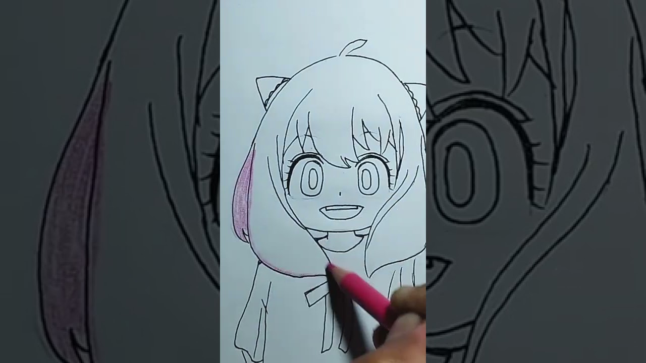 Drawing Anya Forger welcoming the dog #shorts #animedrawing # ...