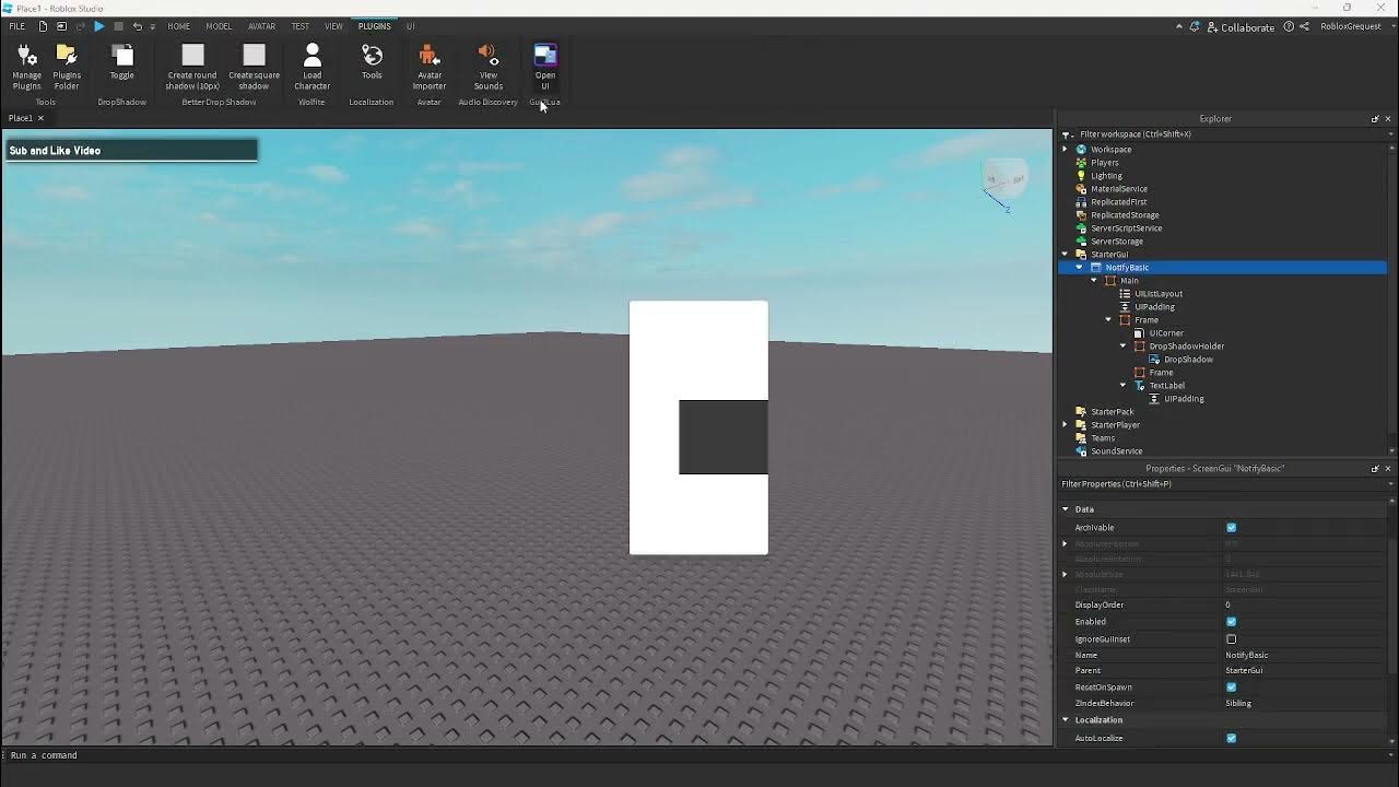 How To Make Notify Script Roblox Studio - YouTube