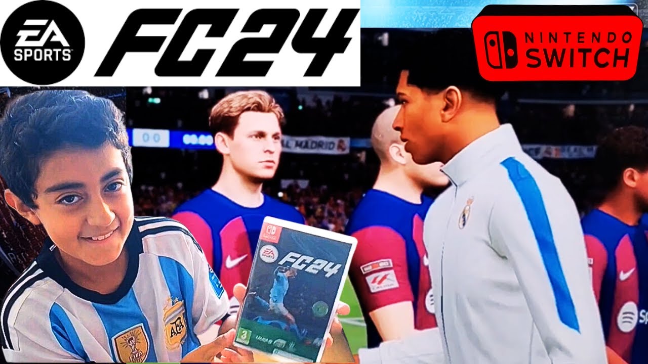 Jugamos al FC24 Nintendo switch. Partido REAL MADRID - FC BARCELONA ...