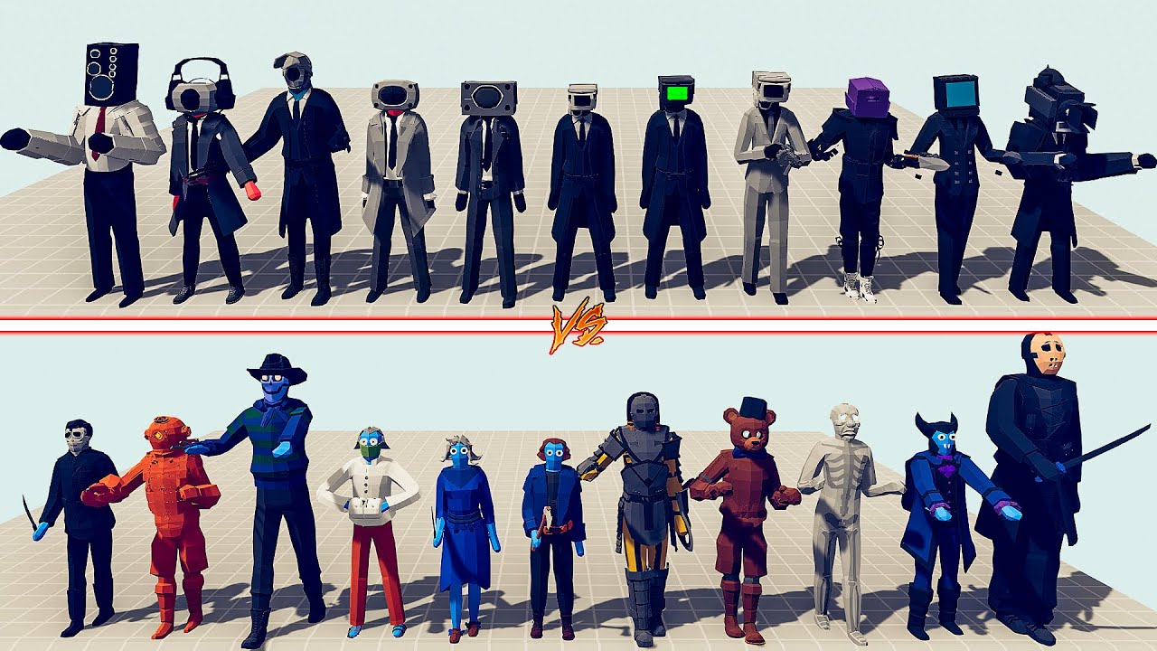 CAMERAMAN TEAM vs HORROR TEAM - Totally Accurate Battle Simulator TABS ...