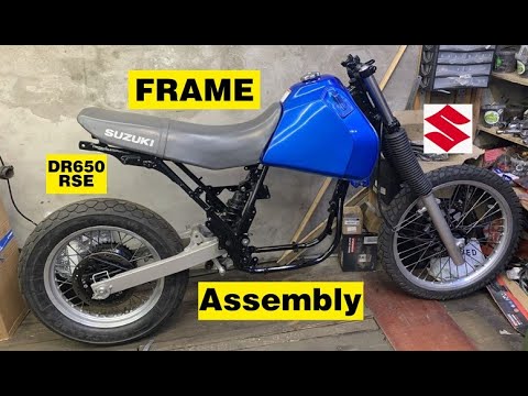Suzuki DR650 RSE Restoration Part 2 Assembling the frame - YouTube