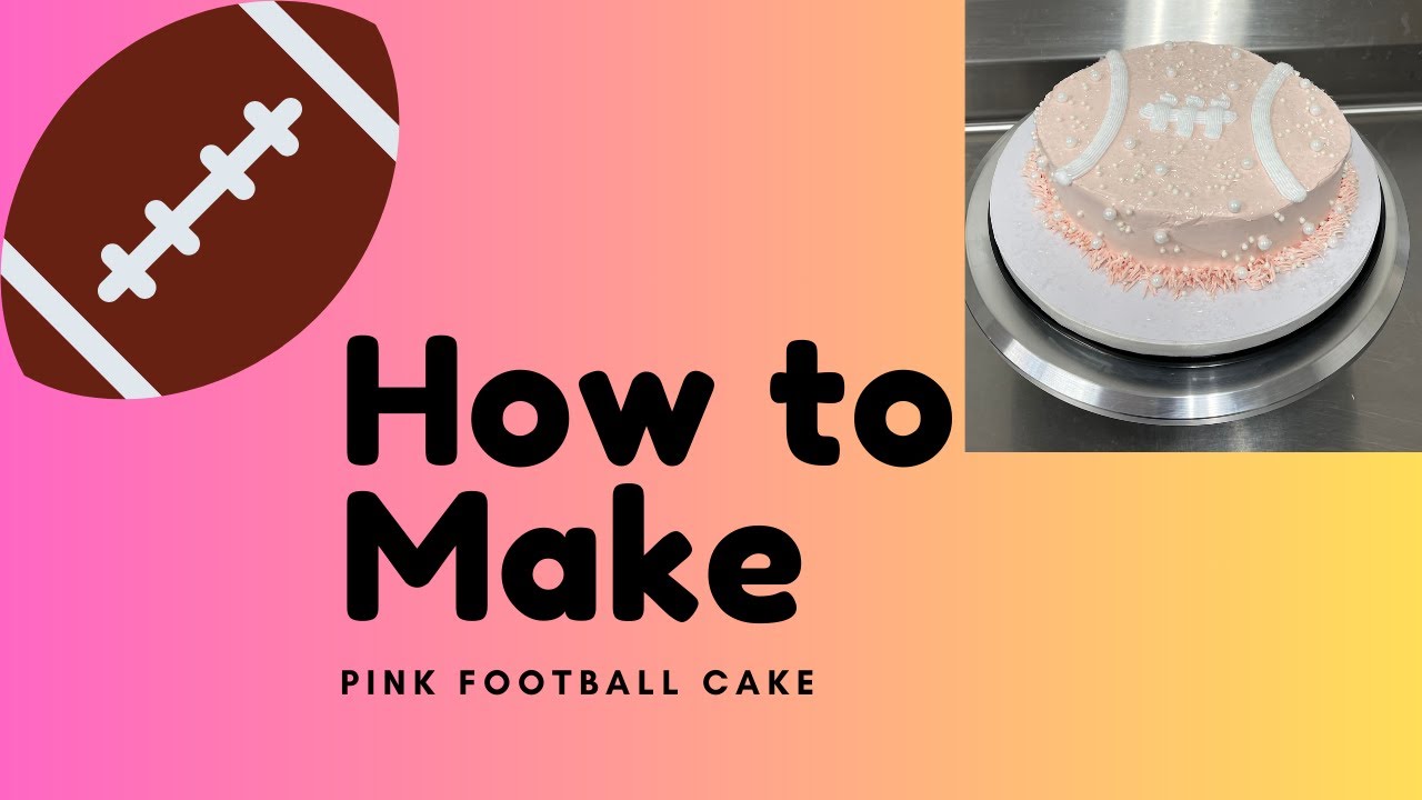 How to make pink football cake - YouTube