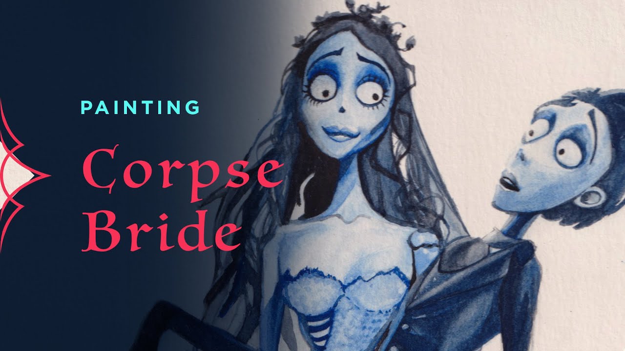 Watercolour Painting: Emily & Victor - Corpse Bride - YouTube