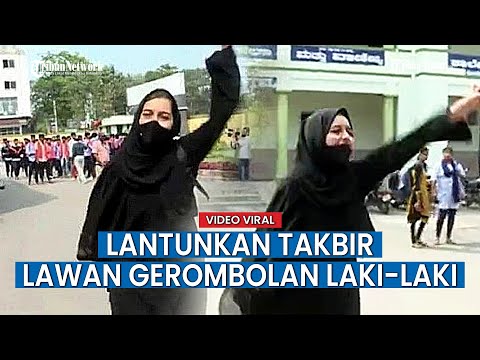 Aksi Berani Gadis Bergamis Hitam Lakukan Protes Akibat Larangan Hijab di India