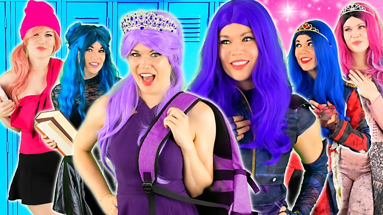 MAL’s DAUGHTER goes to SCHOOL | DESCENDANTS MALs DAUGHTER and ...