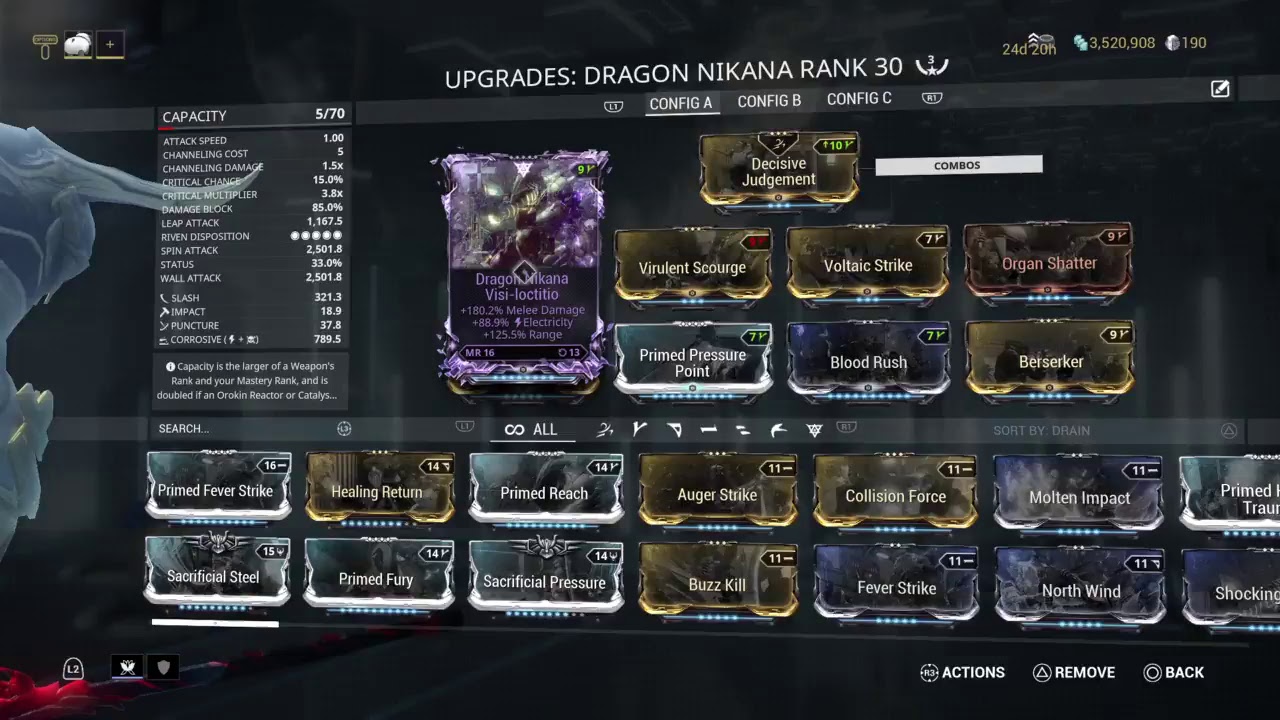 Warframe dragon nikana PS4 live di Tex90Willer - YouTube